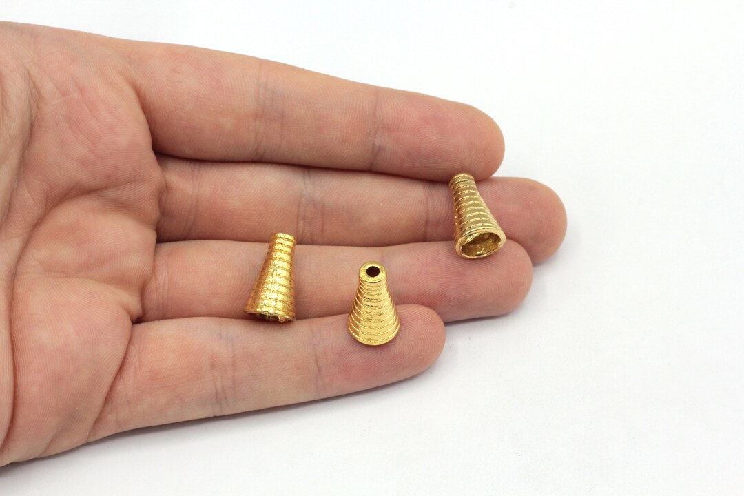 8x17mm Gold Round Pipe Beads, Pipe Tube Beads, Round Bracelet Connector ...