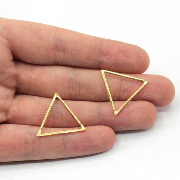 Gold Triangle Earrings - Etsy