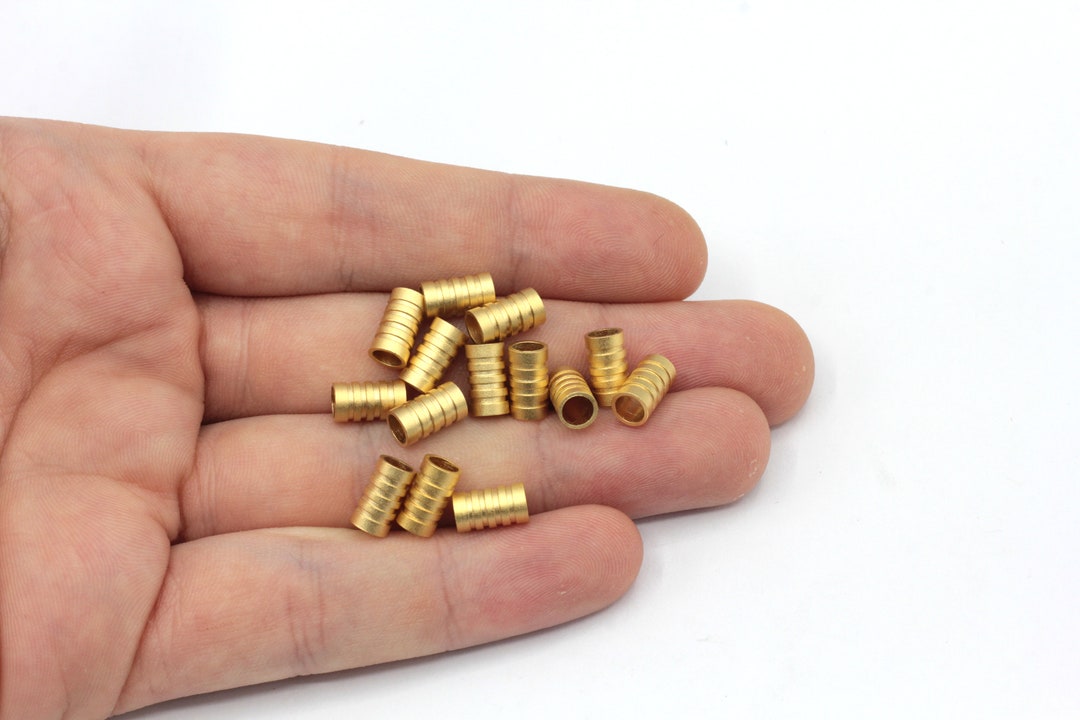 5x9mm Matt Gold Round Pipe Beads, Pipe Tube Beads, Round Bracelet ...