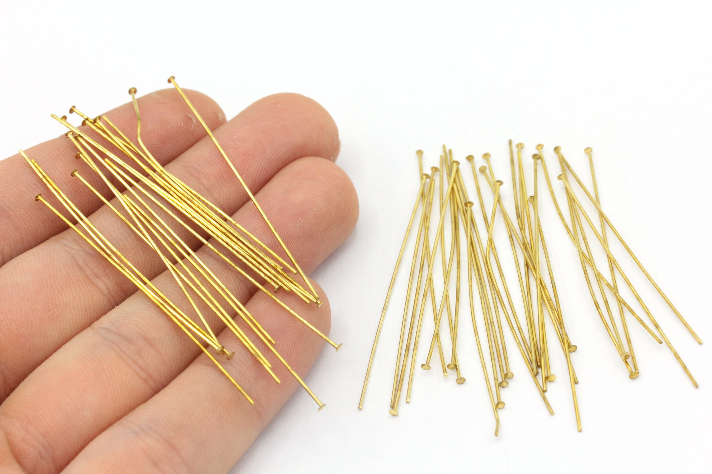 100 Pcs 23 Ga 50mm Brass Flat Pin Gold Tone Flat Pin Jewelry - Etsy