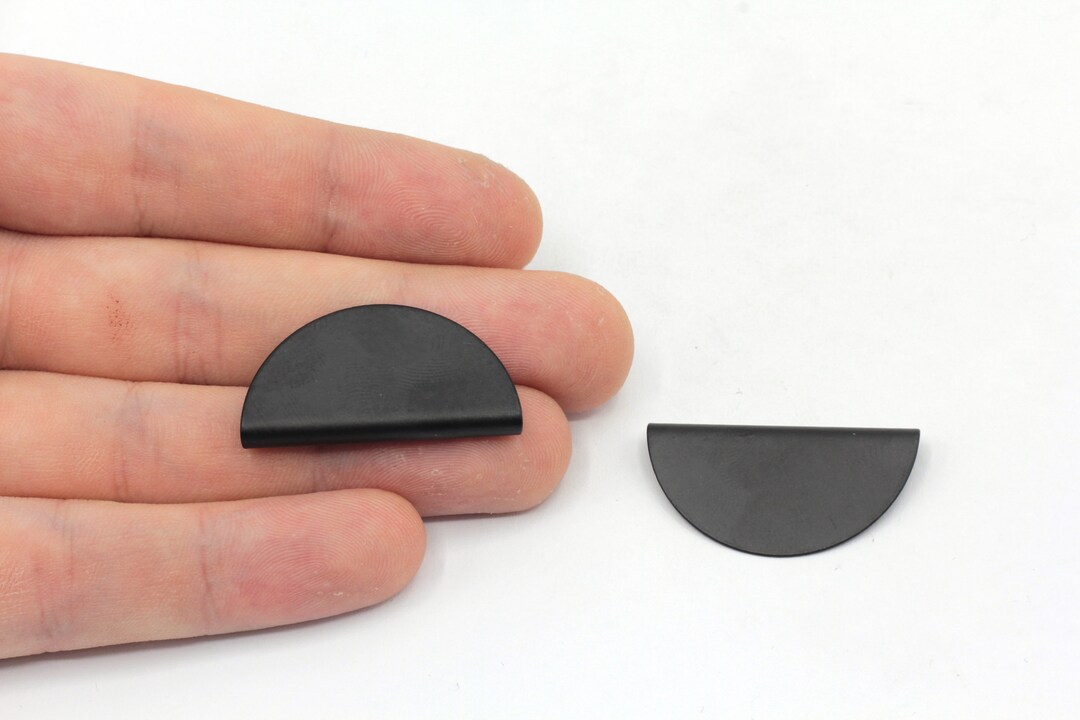17x32mm Black Semi Circle Plate, Semi Circle Charm, Semi Circle ...
