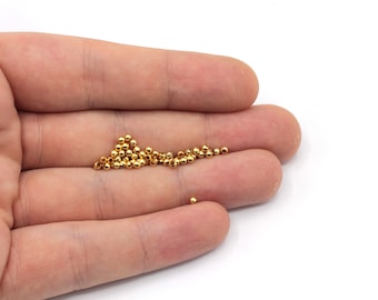 3mm 24k Shiny Gold Tiny Ball Beads , Ball Spacer Beads, Gold Ball Beads ...