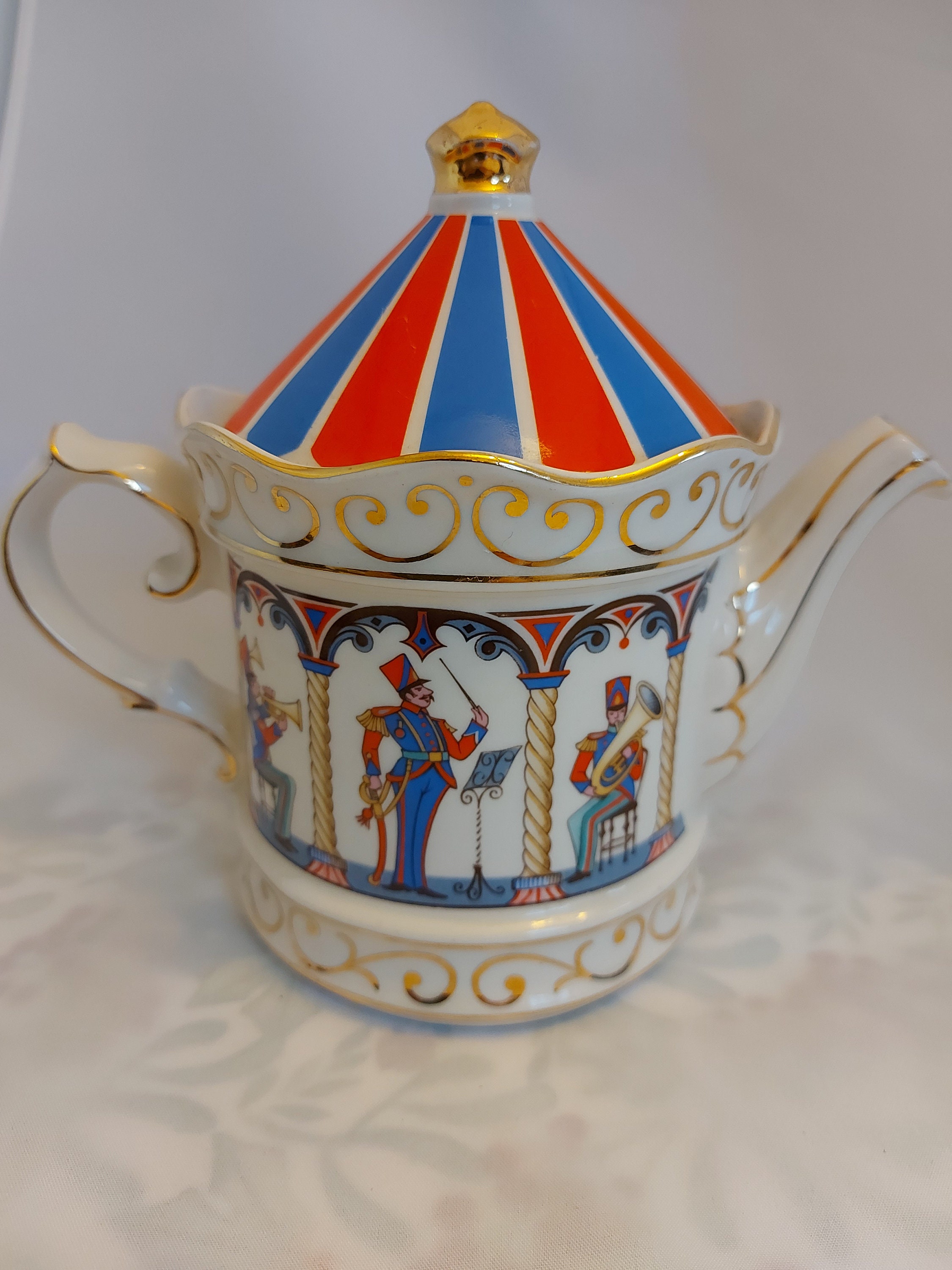 Sadler Vintage Edwardian Entertainments BANDSTAND Teapot - Etsy UK