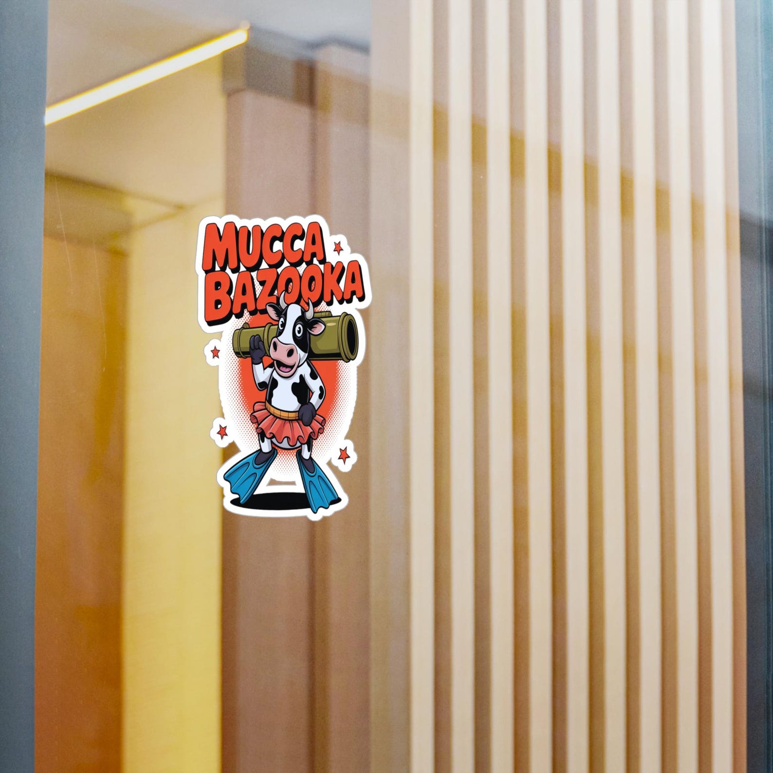 Mucca Bazooka Sticker | Italian Brainrot Meme Cow | Funny Animal Meme ...