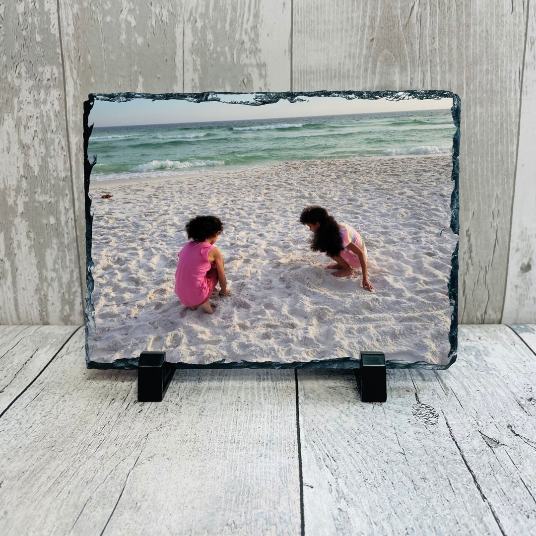 Personalized Photo Slate Gift, Custom Slate Photo Frame, Handmade Photo ...