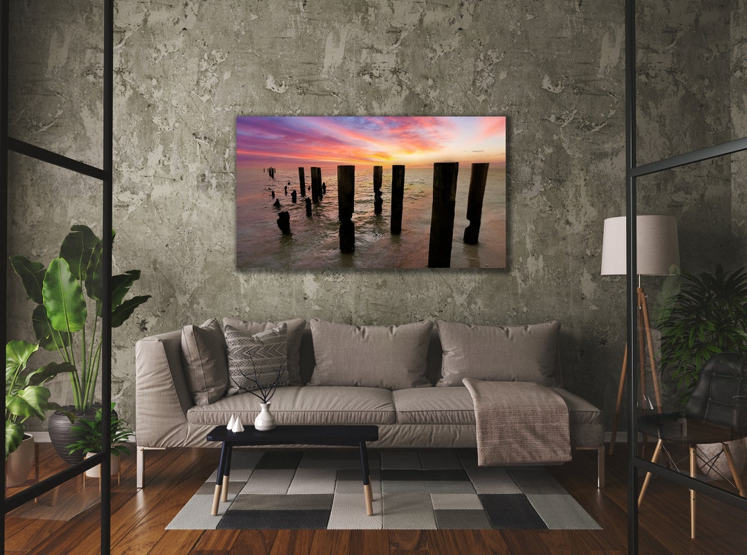 Florida Sunset Old Pier Pilings Digital Print Download | Printable ...