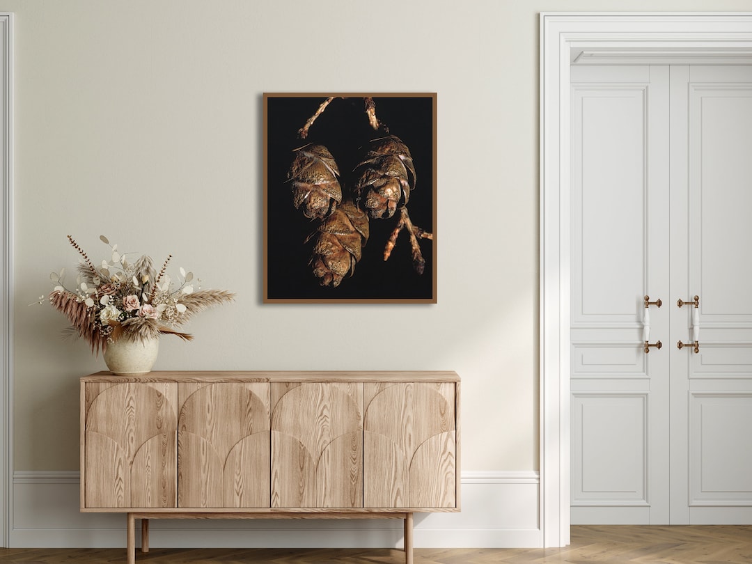 Pine Cone Buds Vertical Print: Smoky Mountain Nature Art (digital ...