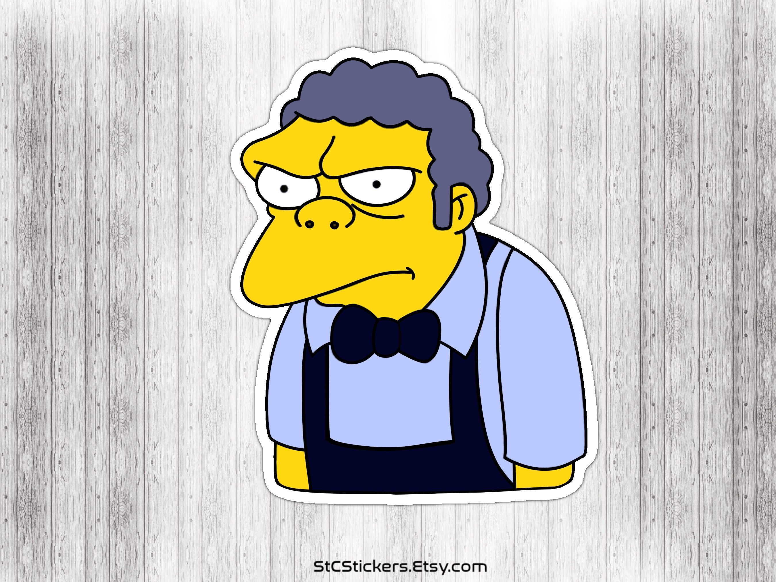 Moe Sticker the Simpsons Moe the Bartender Decal - Etsy