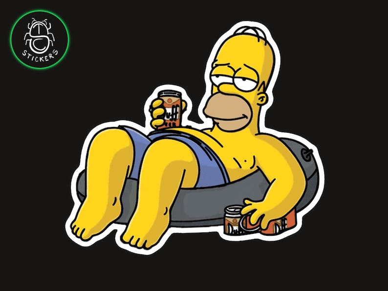 Floating Homer Simpson Sticker the Simpsons Collection Decal - Etsy