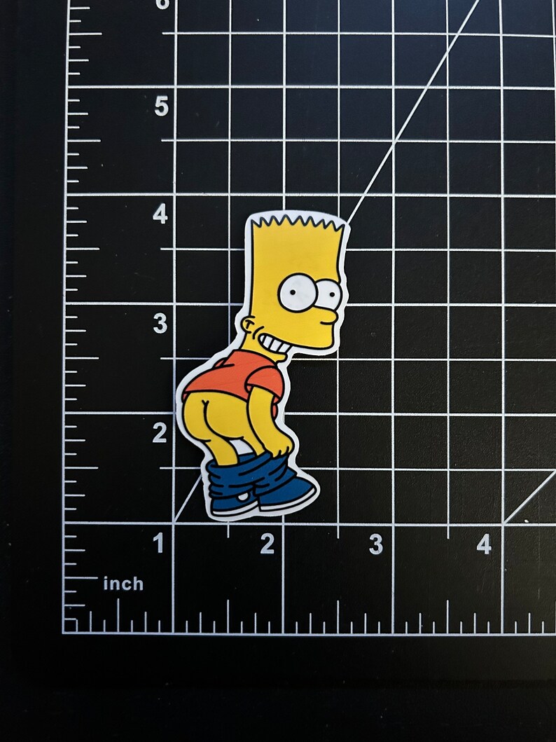 Cheeky Bart Simpson Butt Sticker The Simpsons Collection Etsy