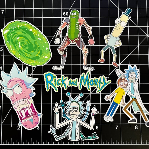 Rick and Morty Card Stickers - Etsy