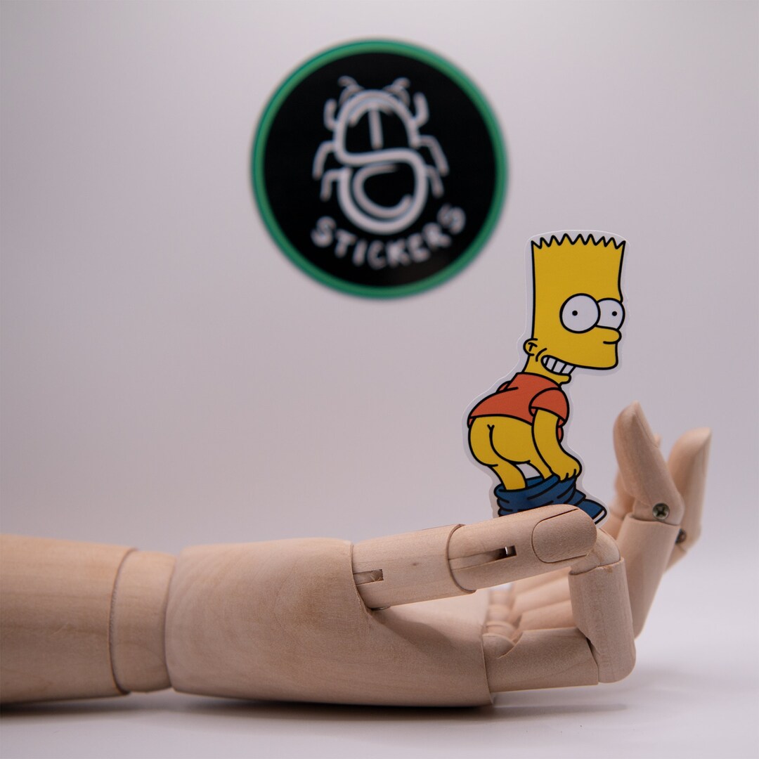 Cheeky Bart Simpson Butt Sticker the Simpsons Collection - Etsy