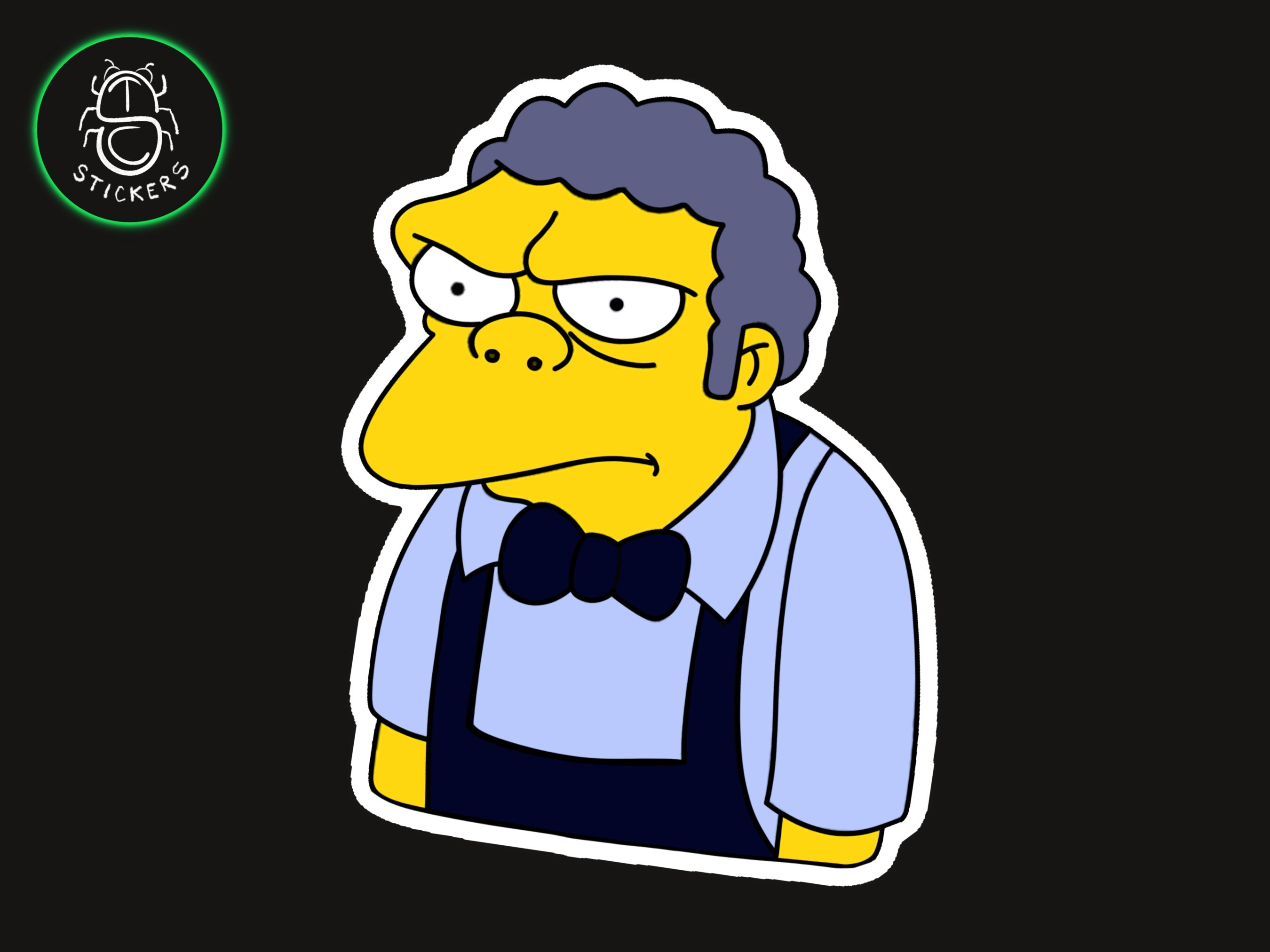 Moe Sticker the Simpsons Moe the Bartender Decal - Etsy