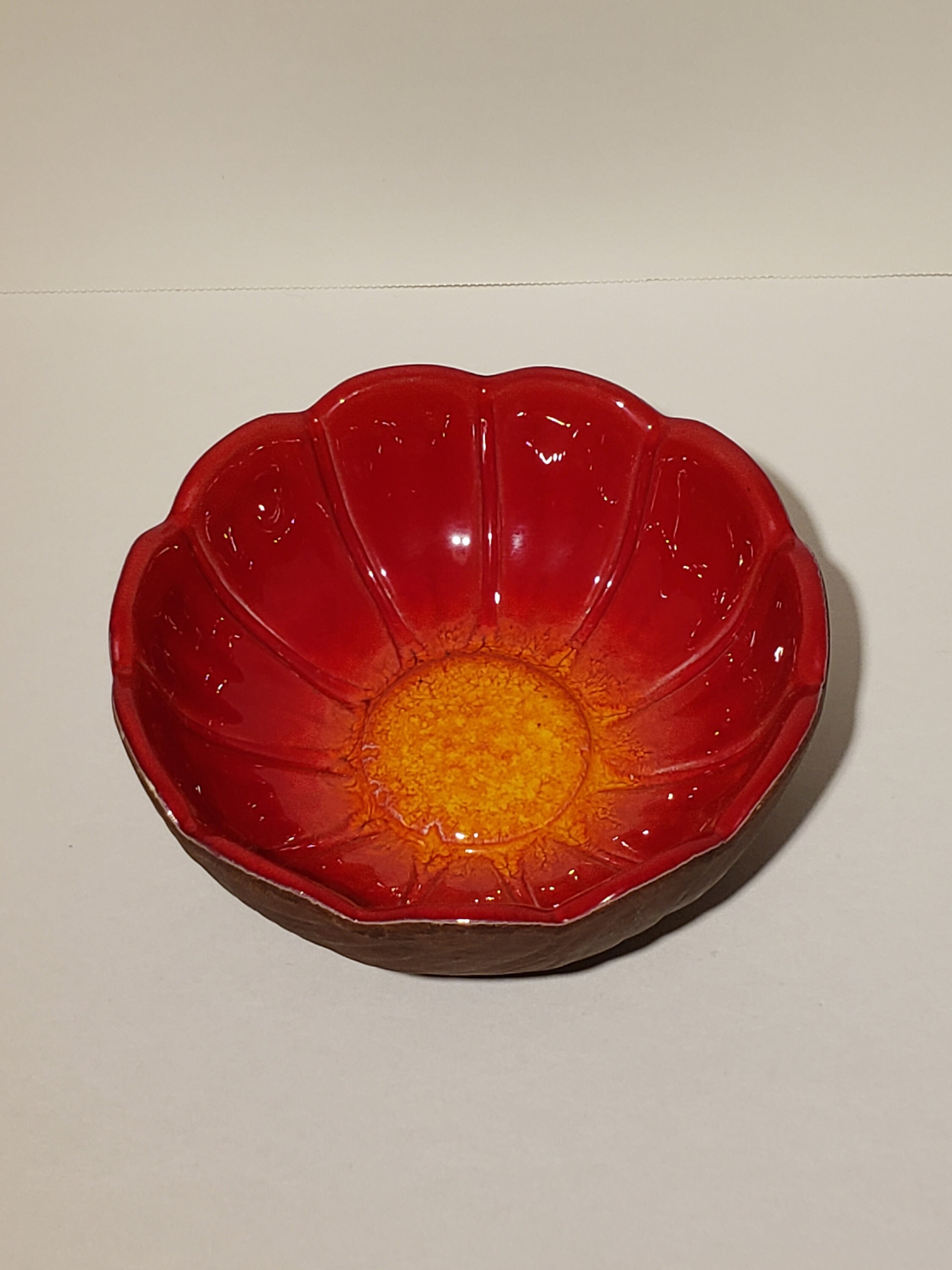Treasure Craft Hawaiian Ceramic red Hibiscus Bowl Vintage USA Pottery ...
