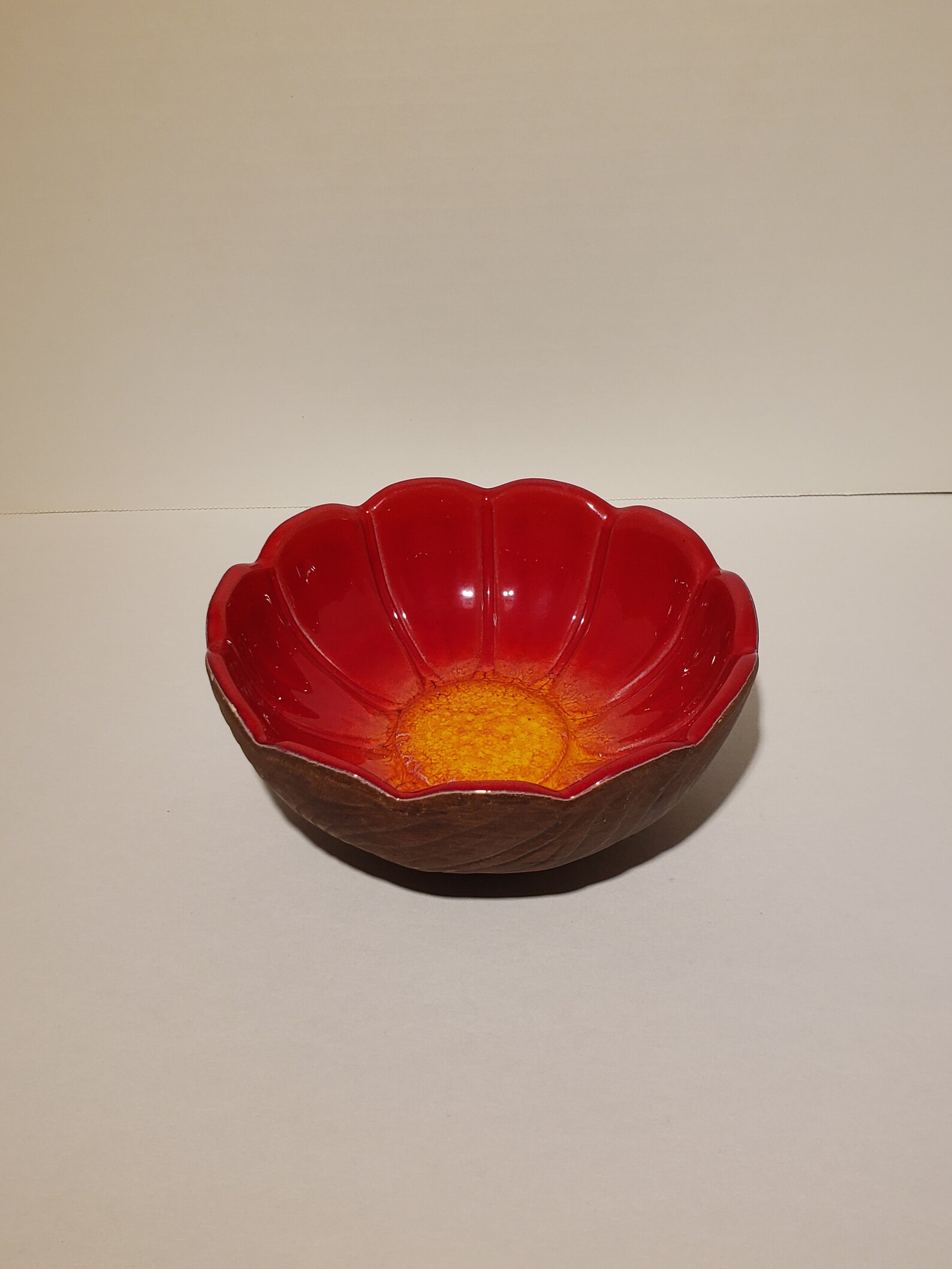 Treasure Craft Hawaiian Ceramic red Hibiscus Bowl Vintage USA Pottery ...