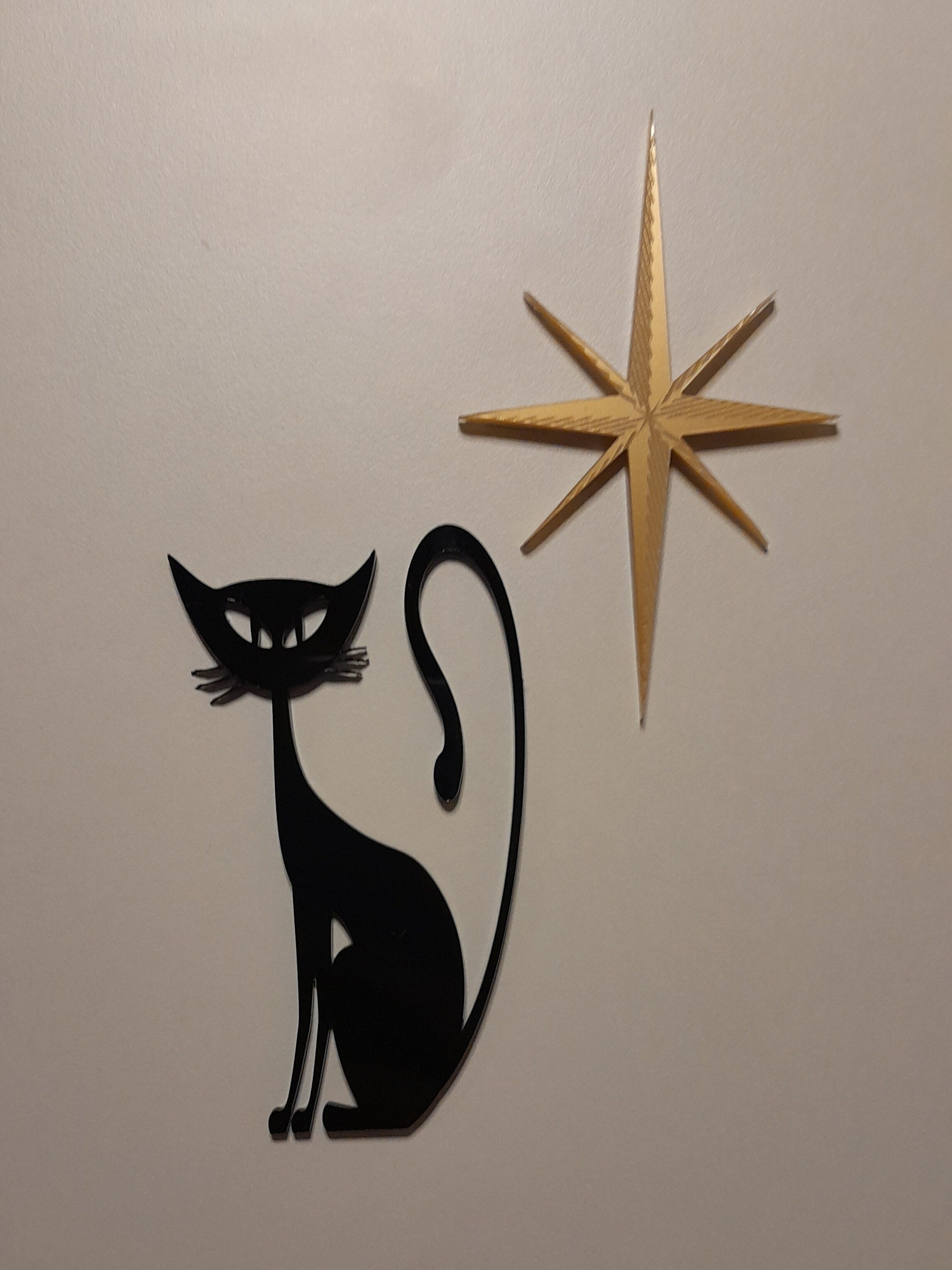Atomic Age Cat Wall Decoration - Etsy