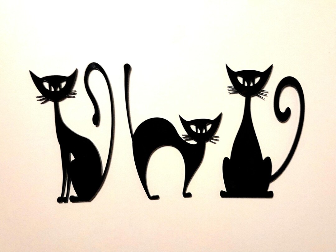 Atomic Age Cat Wall Decoration - Etsy