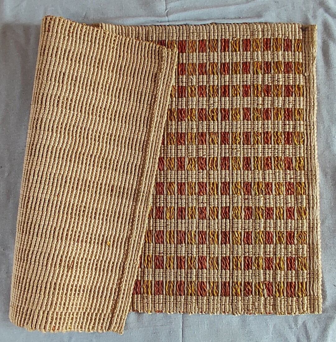 Hand Made Custom Indian Jute Sisal Rug, Scallop Beige Brown Hallway ...