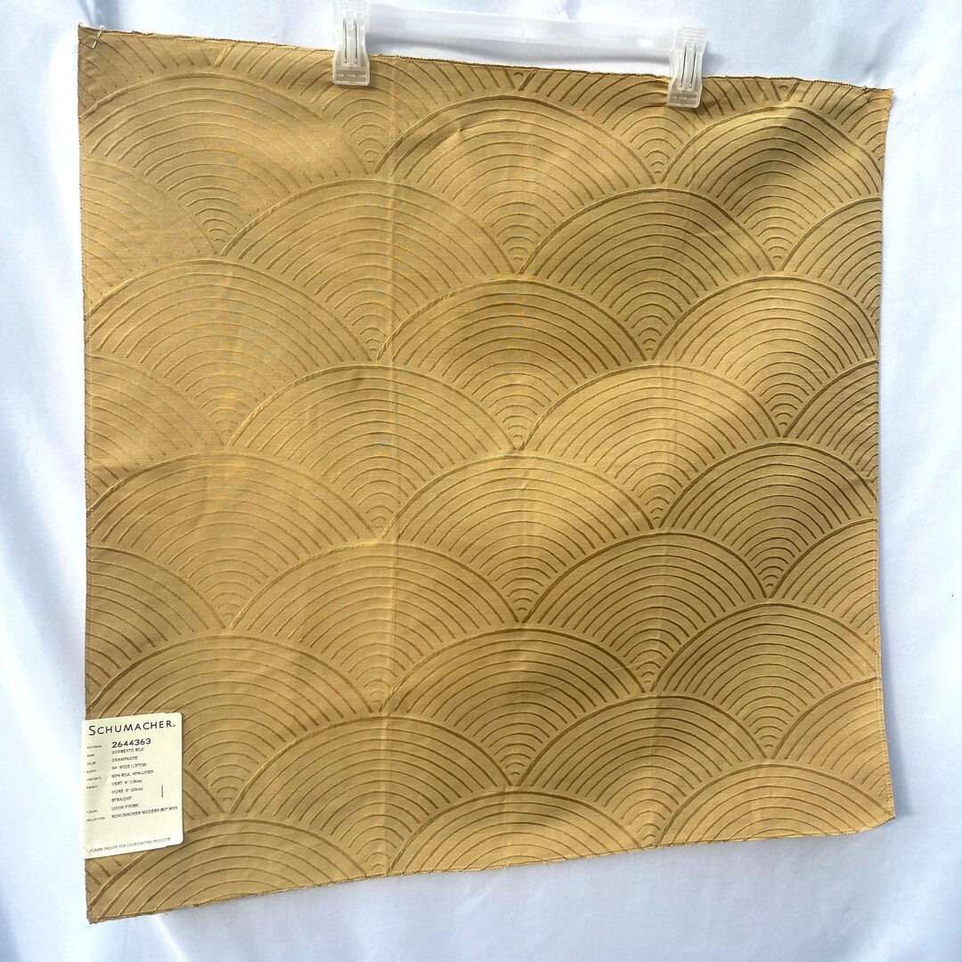 SCHUMACHER - KONSENTO SILK 2644363 in Champagne - Designer Fabric 26in ...