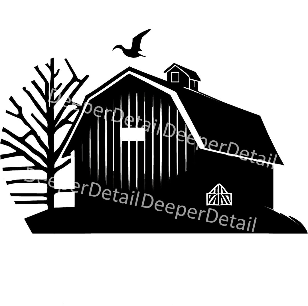 Rustic Barn SVG - Etsy