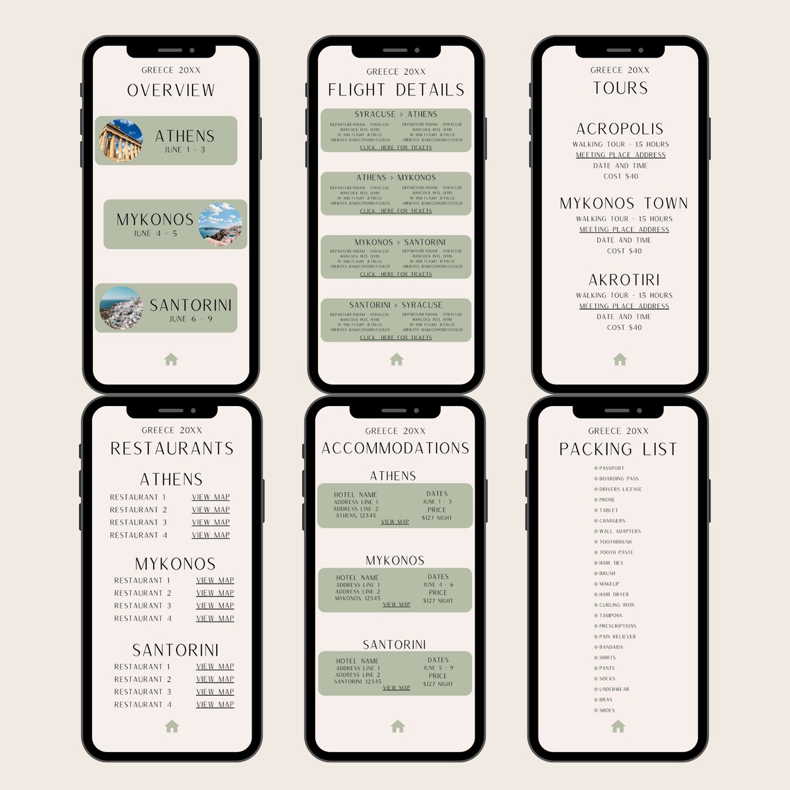 Vacation Planner Template Travel Itinerary Template Editable - Etsy
