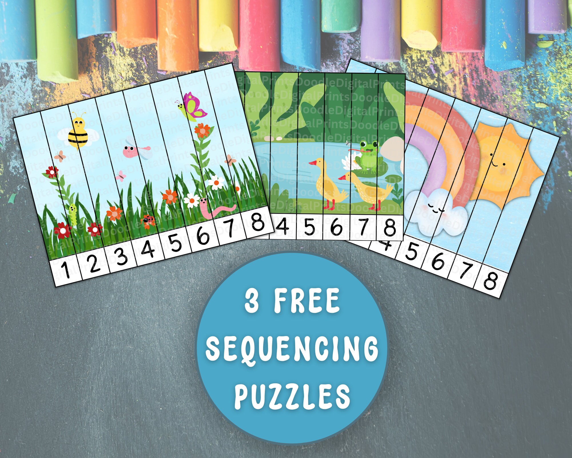 Preschool Number Matching, Count and Clip Cards, #1-20 Printable, Flash ...