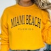 Miami Beach Crewneck, Miami Beach Sweatshirt, Vacation Beach Shirt ...