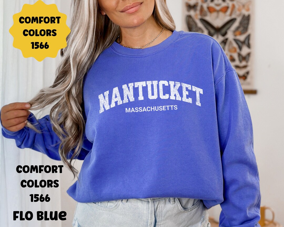 Nantucket Comfort Colors Sweatshirt, Distressed Nantucket Shirt ...