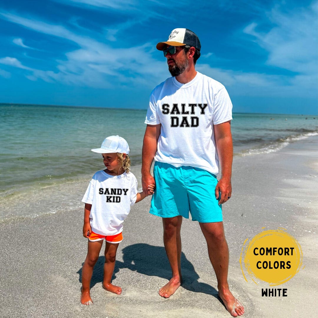 Salty Dad Sandy Kid Comfort Colors Matching Shirts - Etsy