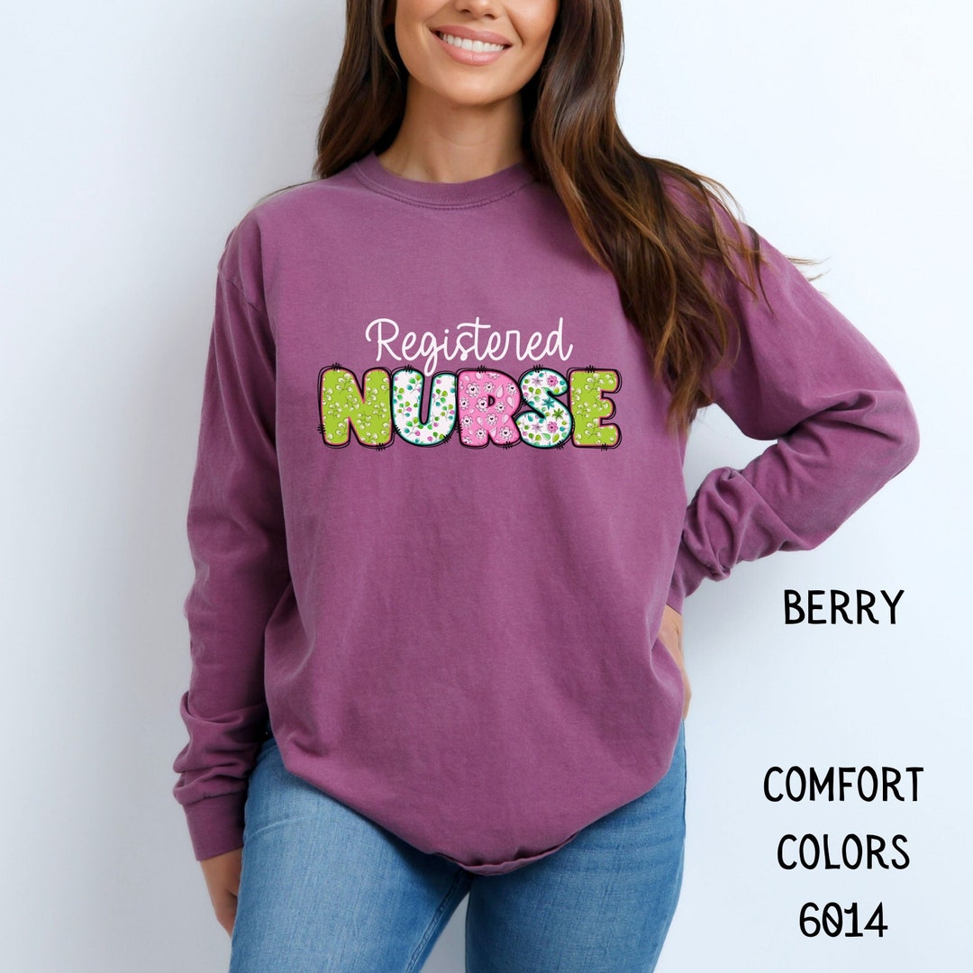 Registered Nurse Sweatshirt, Comfort Colors RN, RN Shirt, Nurse Gift ...