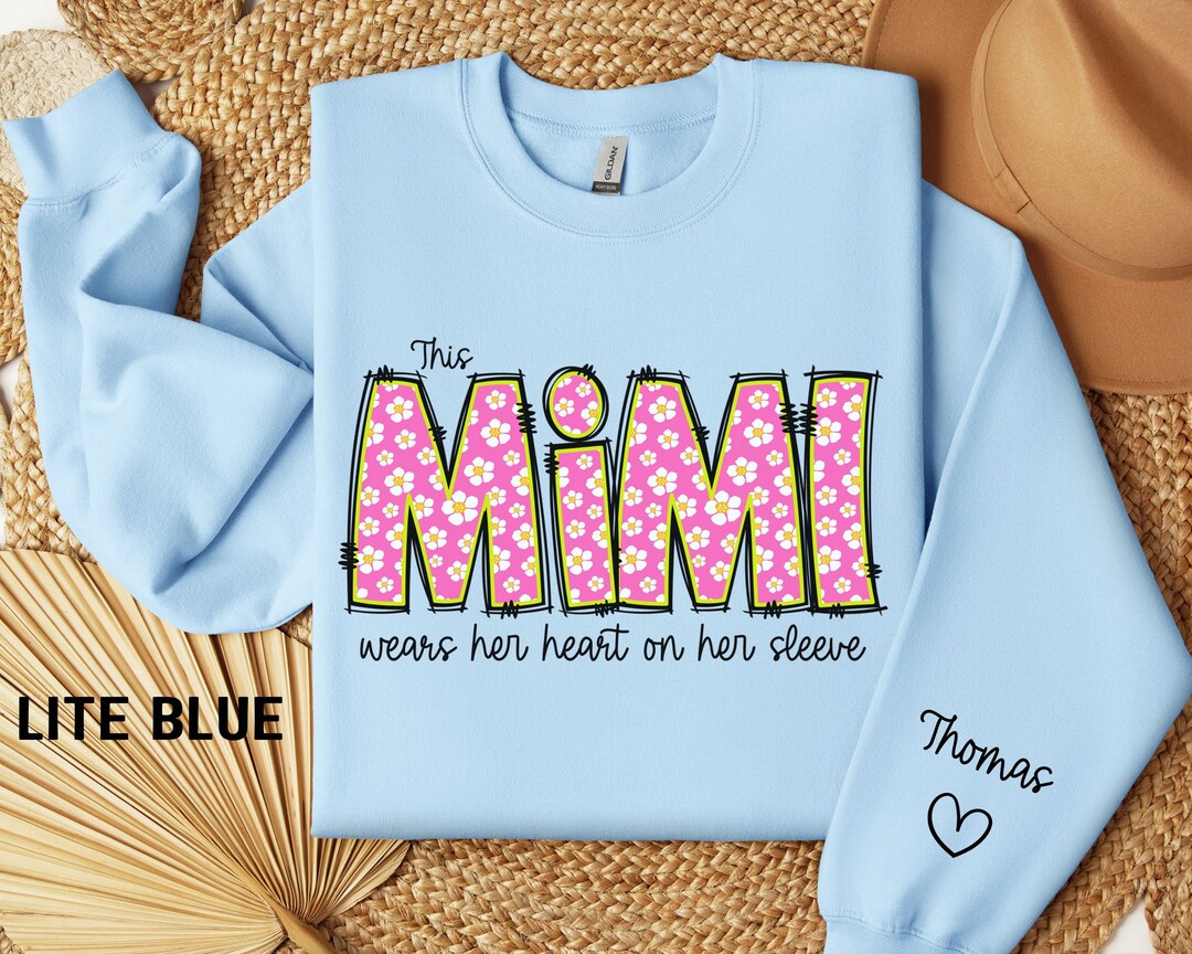 Custom Mimi Sweatshirt With Kids Names, Mimi Crewneck, Grandma Gift ...