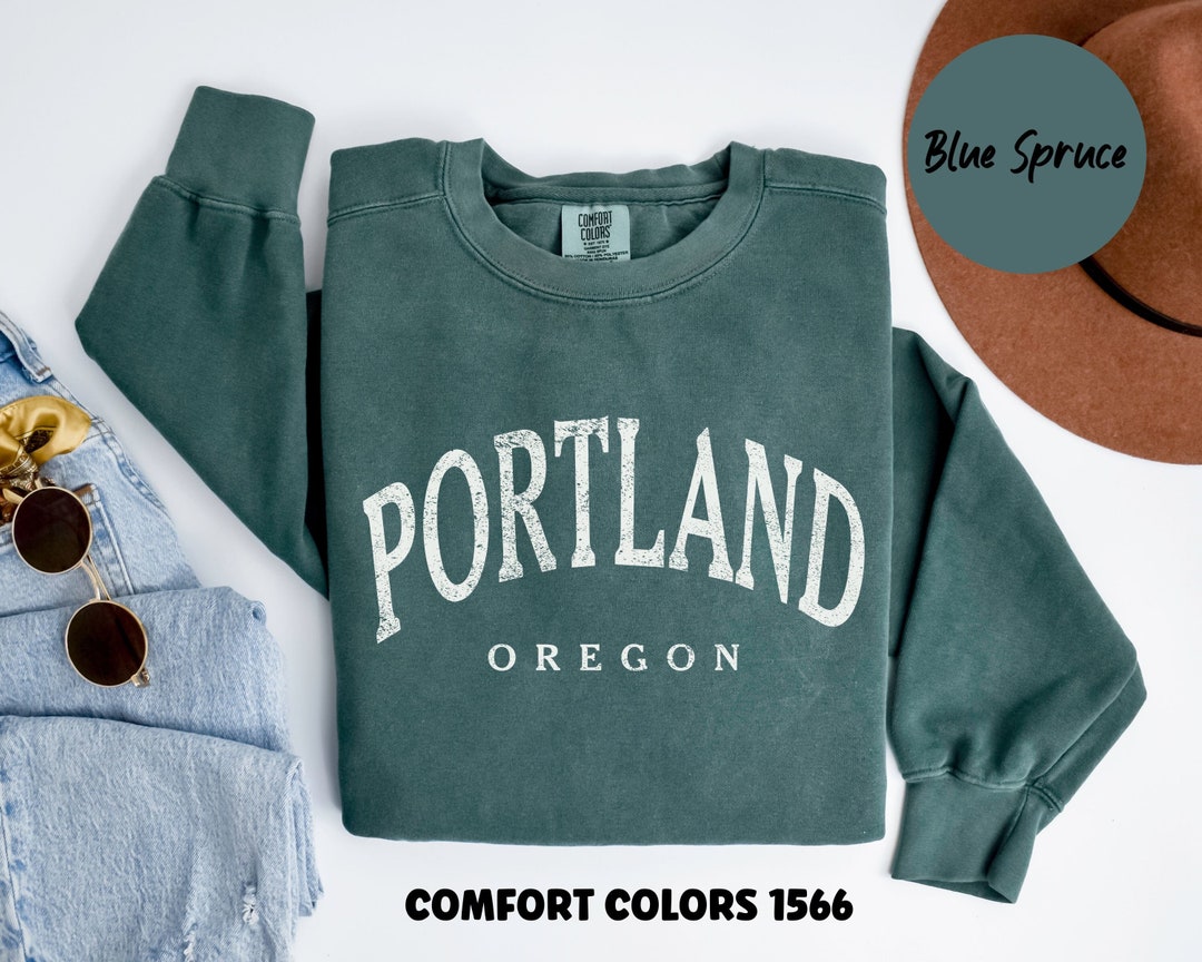 Portland Oregon Crewneck, Comfort Colors Vacation Pullover - Etsy