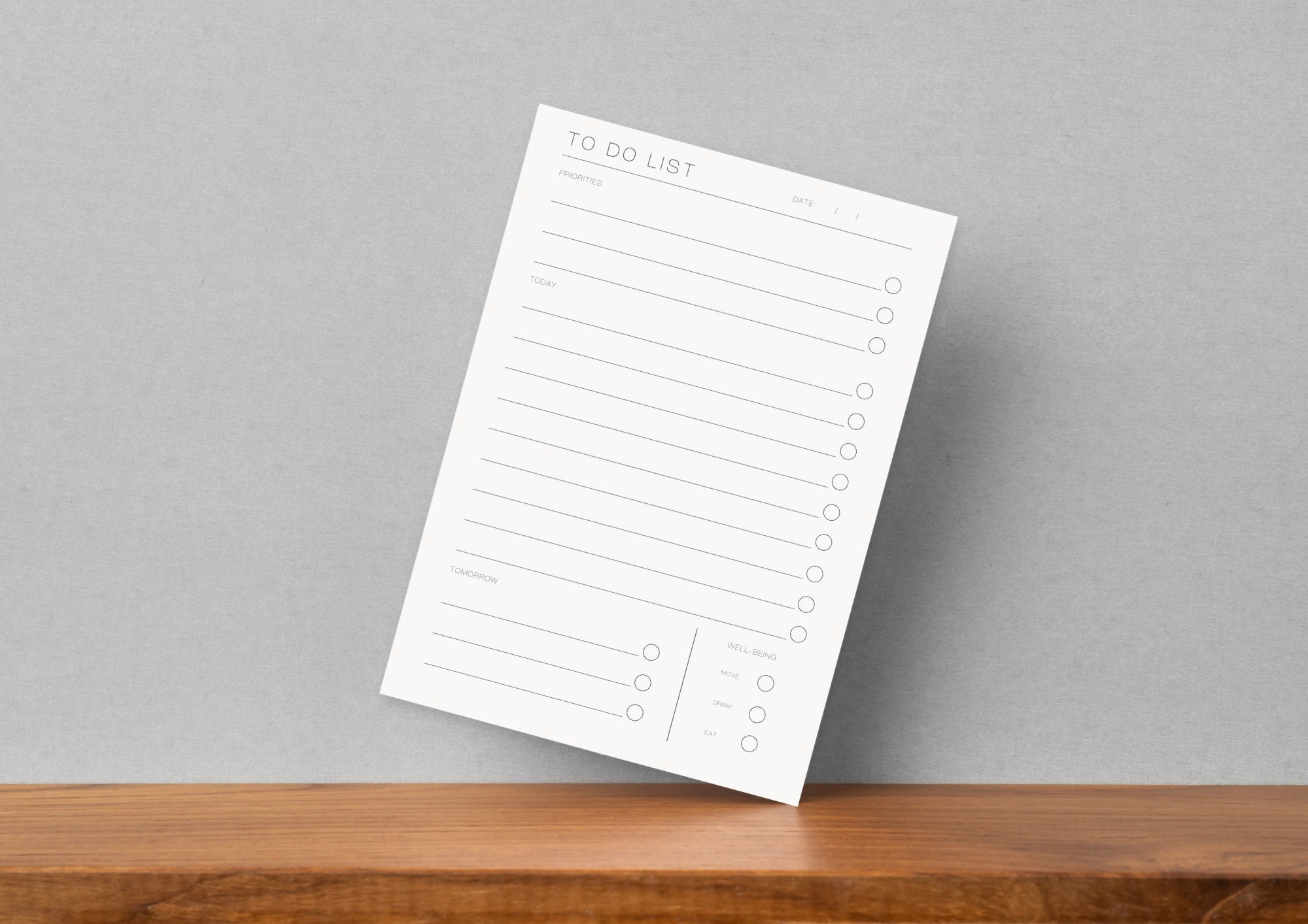 Minimal to Do List, Printable and Digital, Simple Task List Design ...