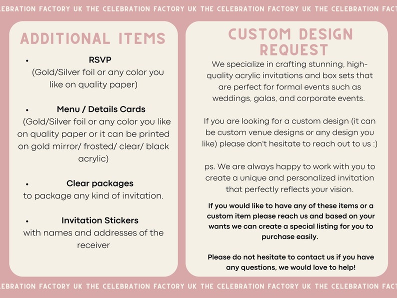 Luxury Gold Mirror Acrylic Wedding Invitations Quality Paper Invitation ...