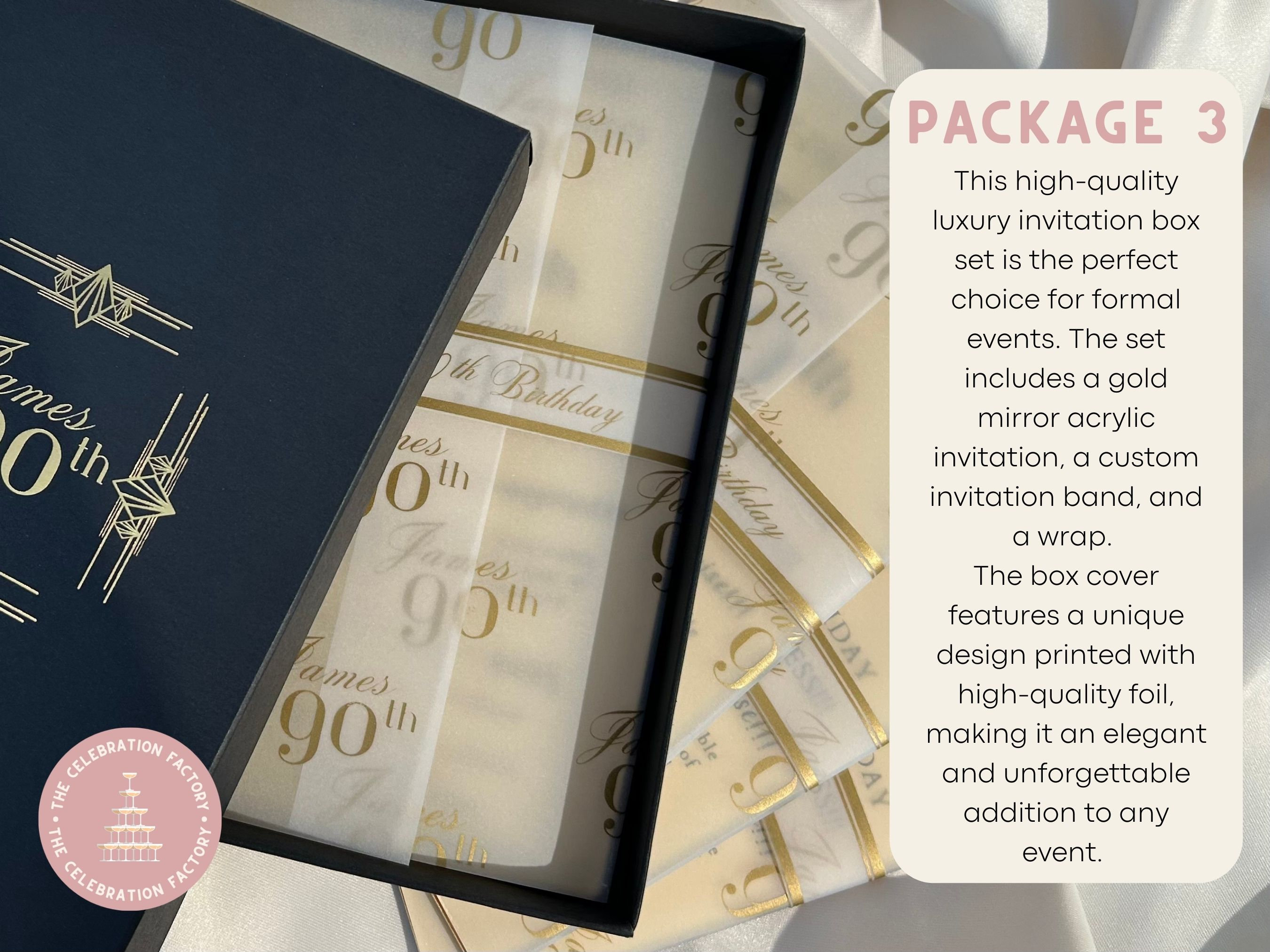 Luxury Gold Mirror Acrylic Wedding Invitations Quality Paper Invitation ...