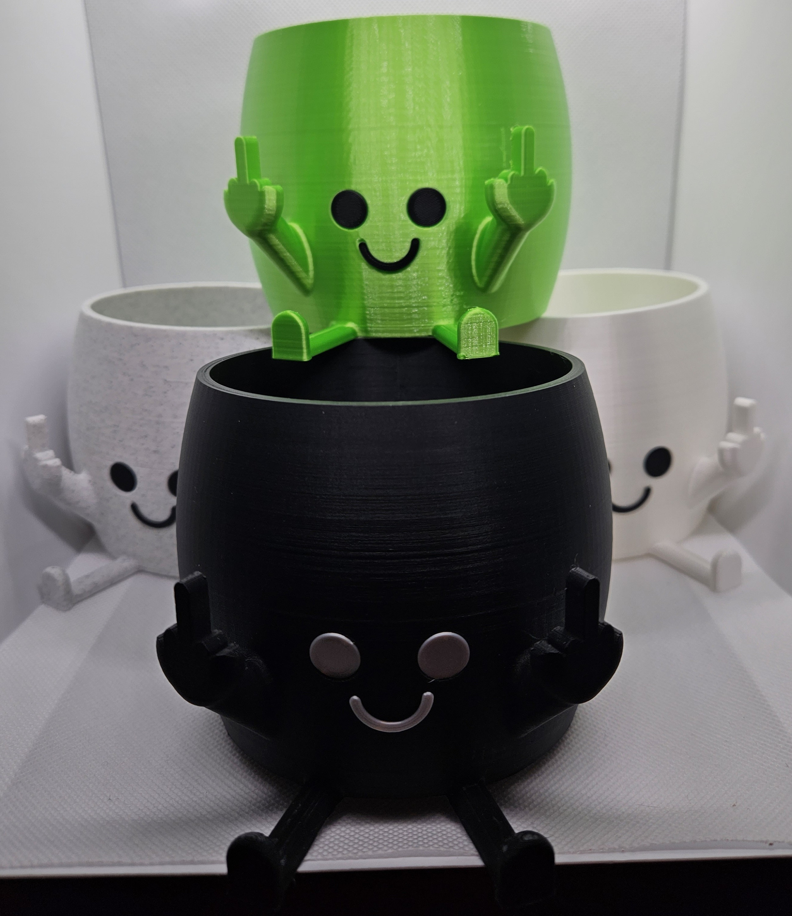 Happy Double Middle Finger Pot Upscaled - Etsy