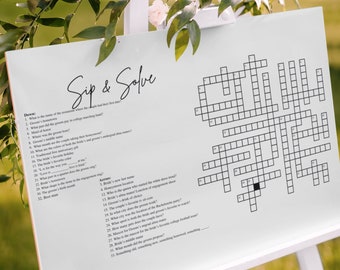 Sip and Solve Template - Etsy UK