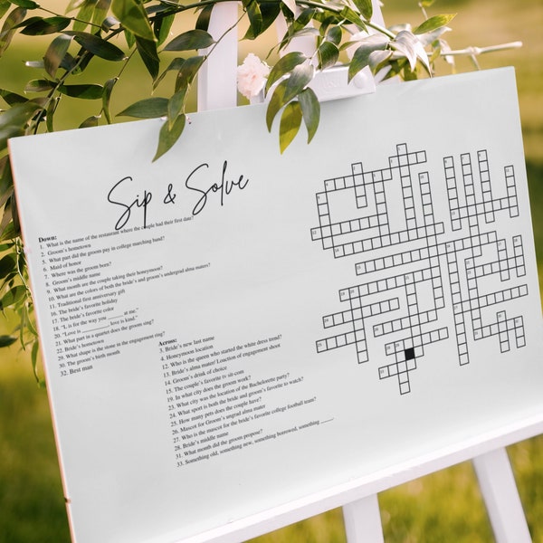 Sip and Solve Template - Etsy
