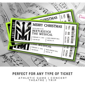 Event Ticket Template, Commemorative Ticket, Concert Ticket, Printable ...