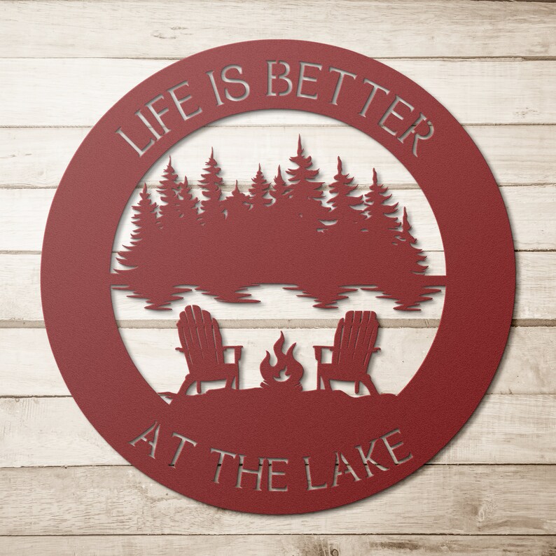 Lake House Metal Sign Welcome to the Lake Sign Metal Lake - Etsy