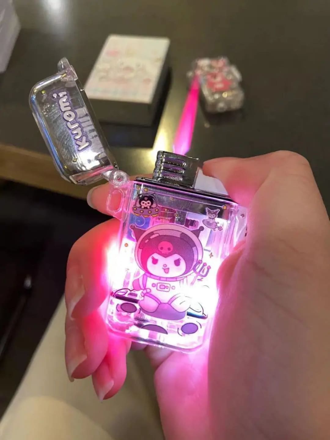 Cartoon/kawaii Light up Pink Flame Jet Refillable Lighter - Etsy Australia