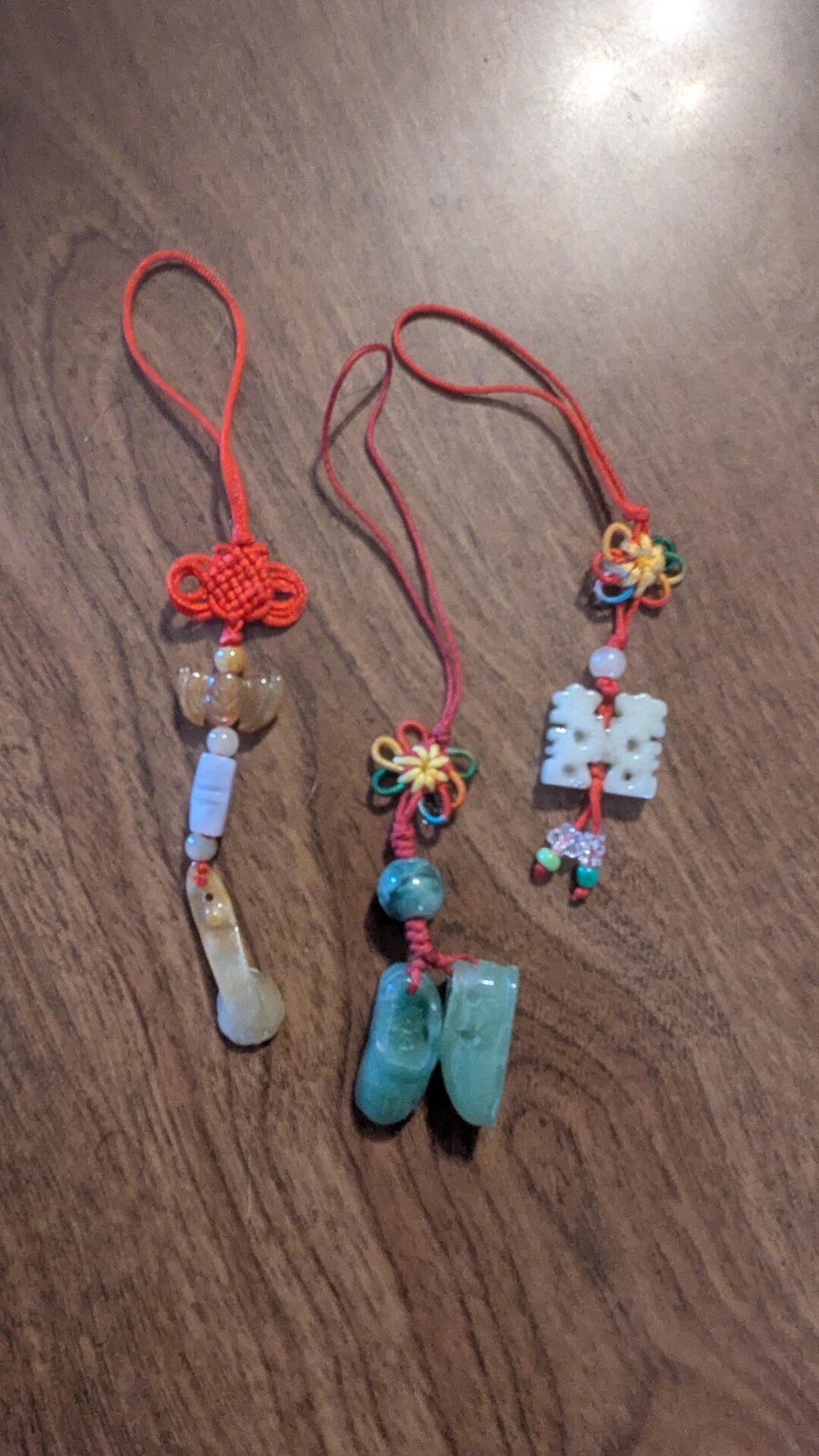 3 Vintage Chinese Jade Good Luck Charms, Lamp Pulls, Purse Decor - Etsy