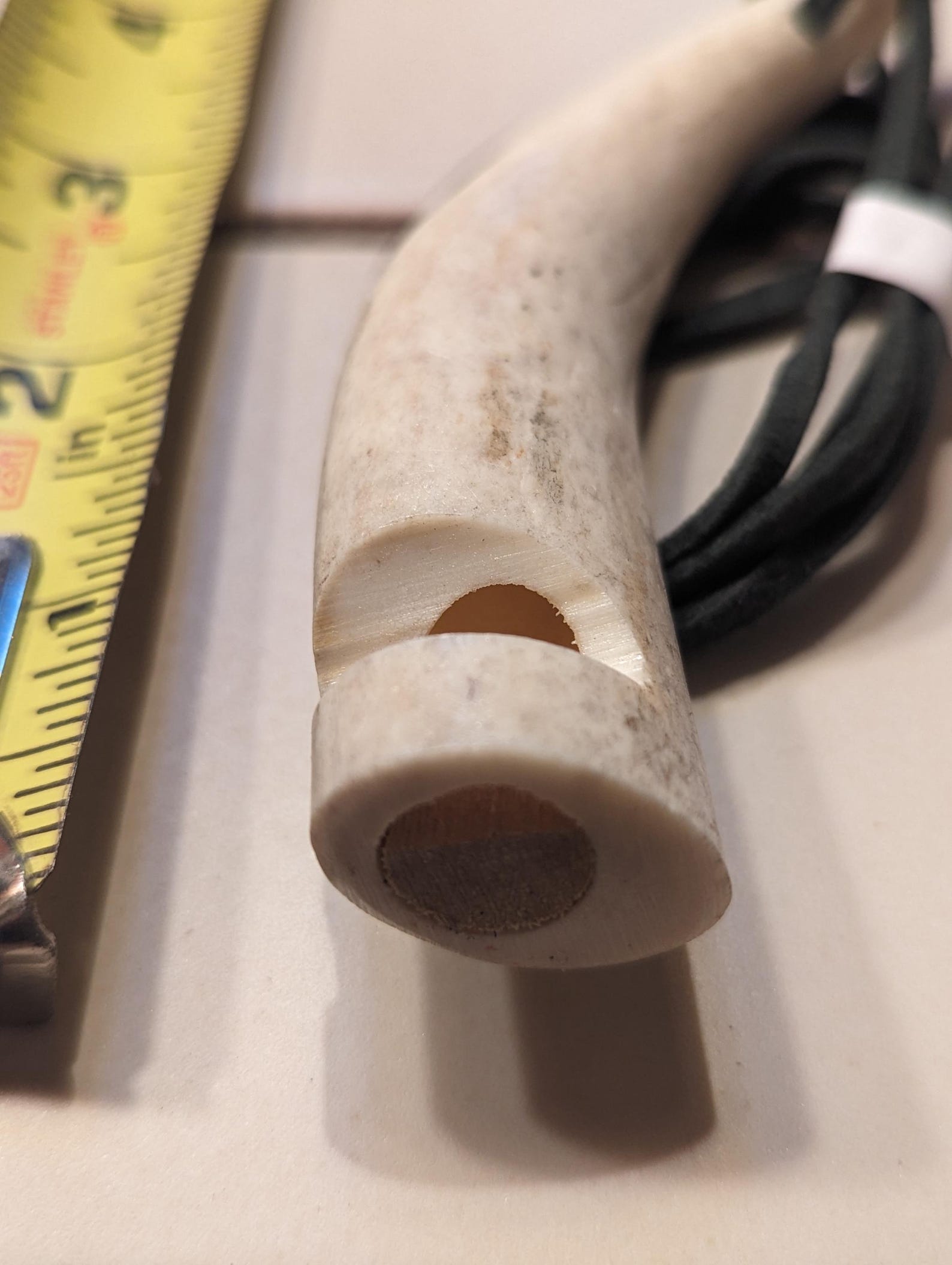 Authentic Elk Antler Tip Whistle Necklace Camping Hunting Hiking Tool ...