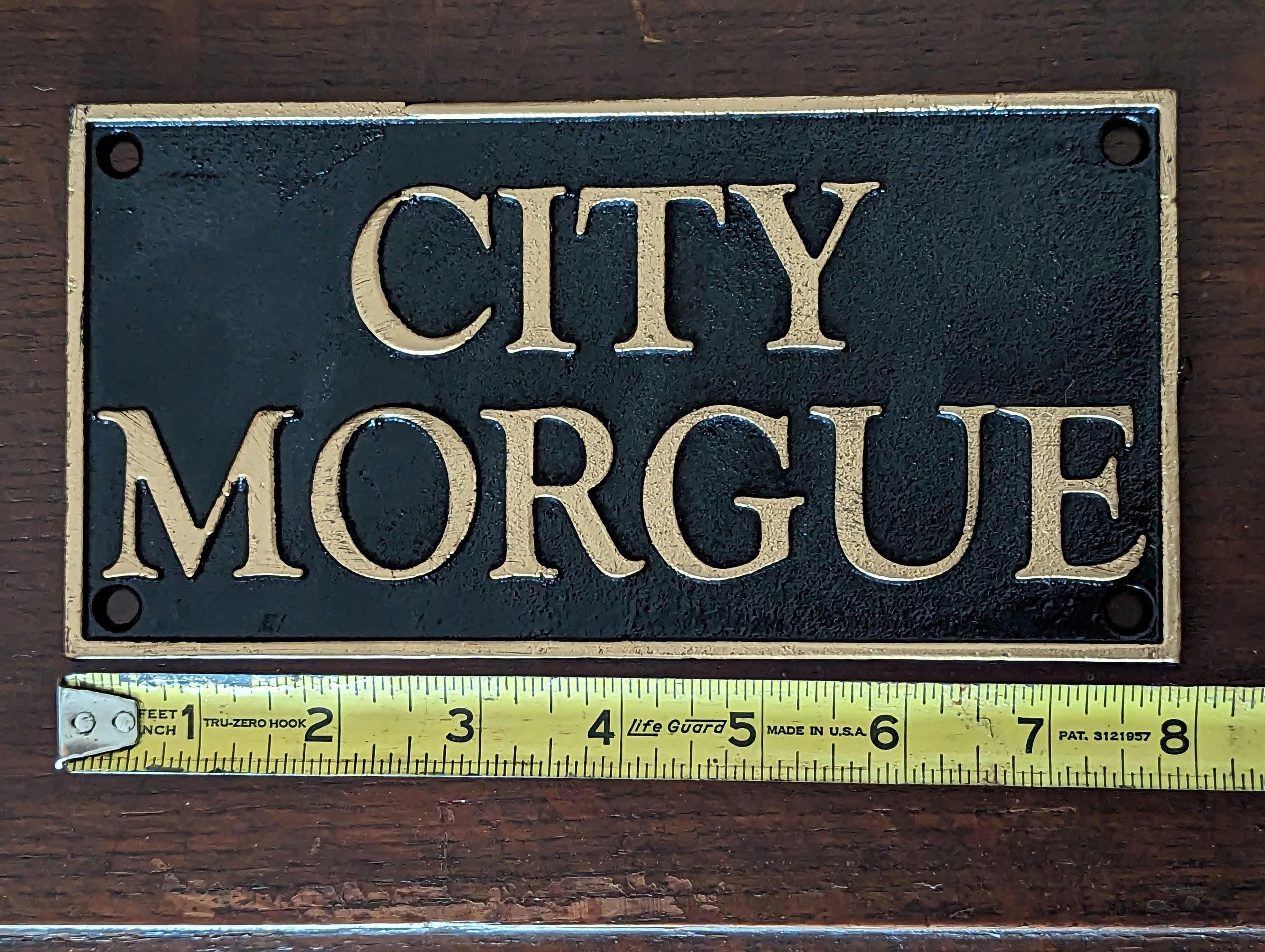 New Cast Iron City Morgue Sign Halloween Creepy Oddities Decor - Etsy