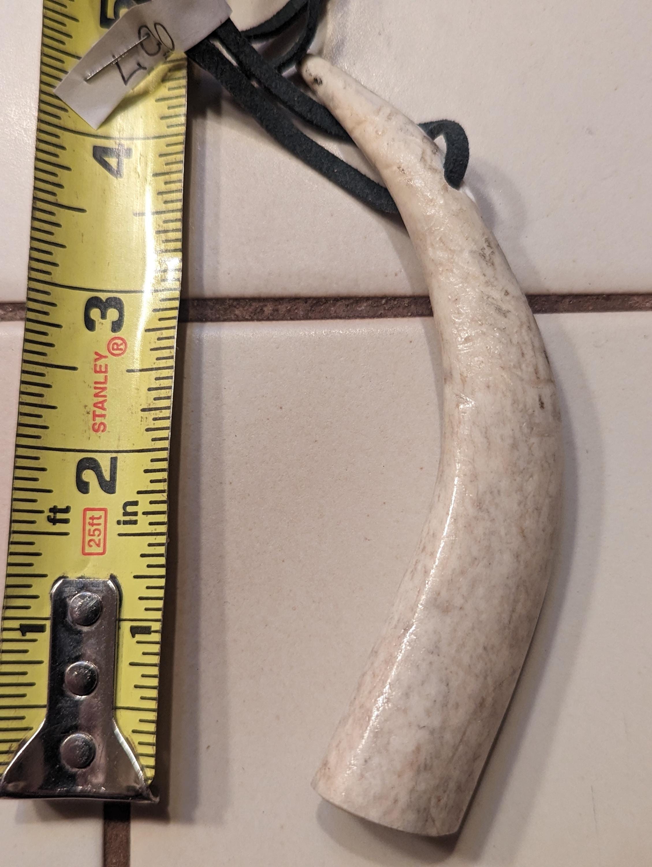 Authentic Elk Antler Tip Whistle Necklace Camping Hunting Hiking Tool ...