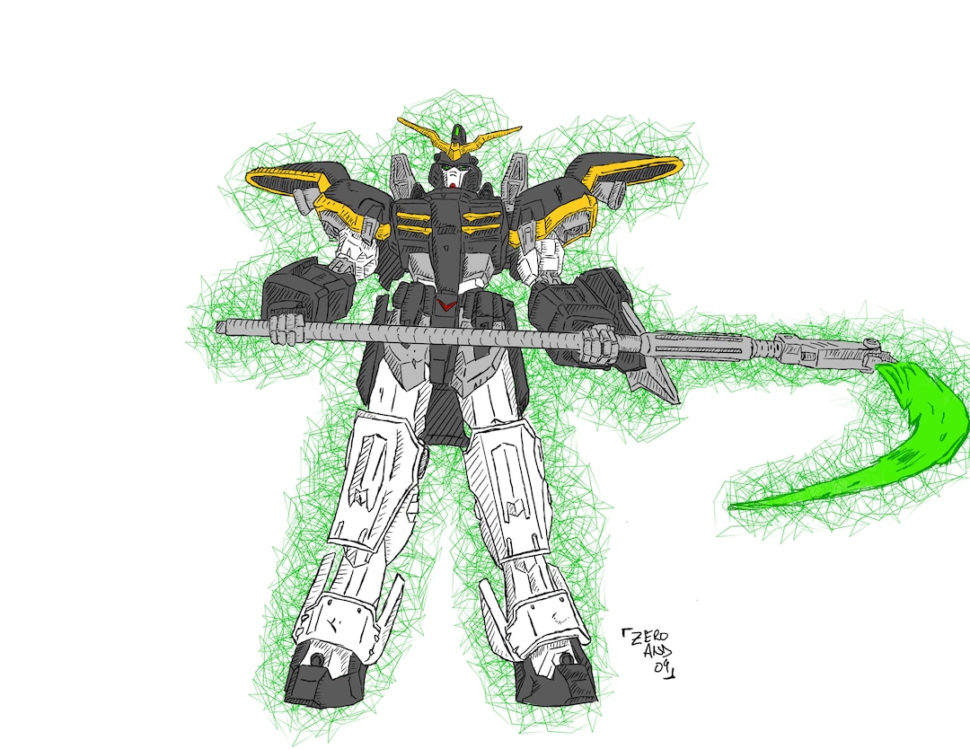 Gundam Deathscythe (art Print) - Etsy
