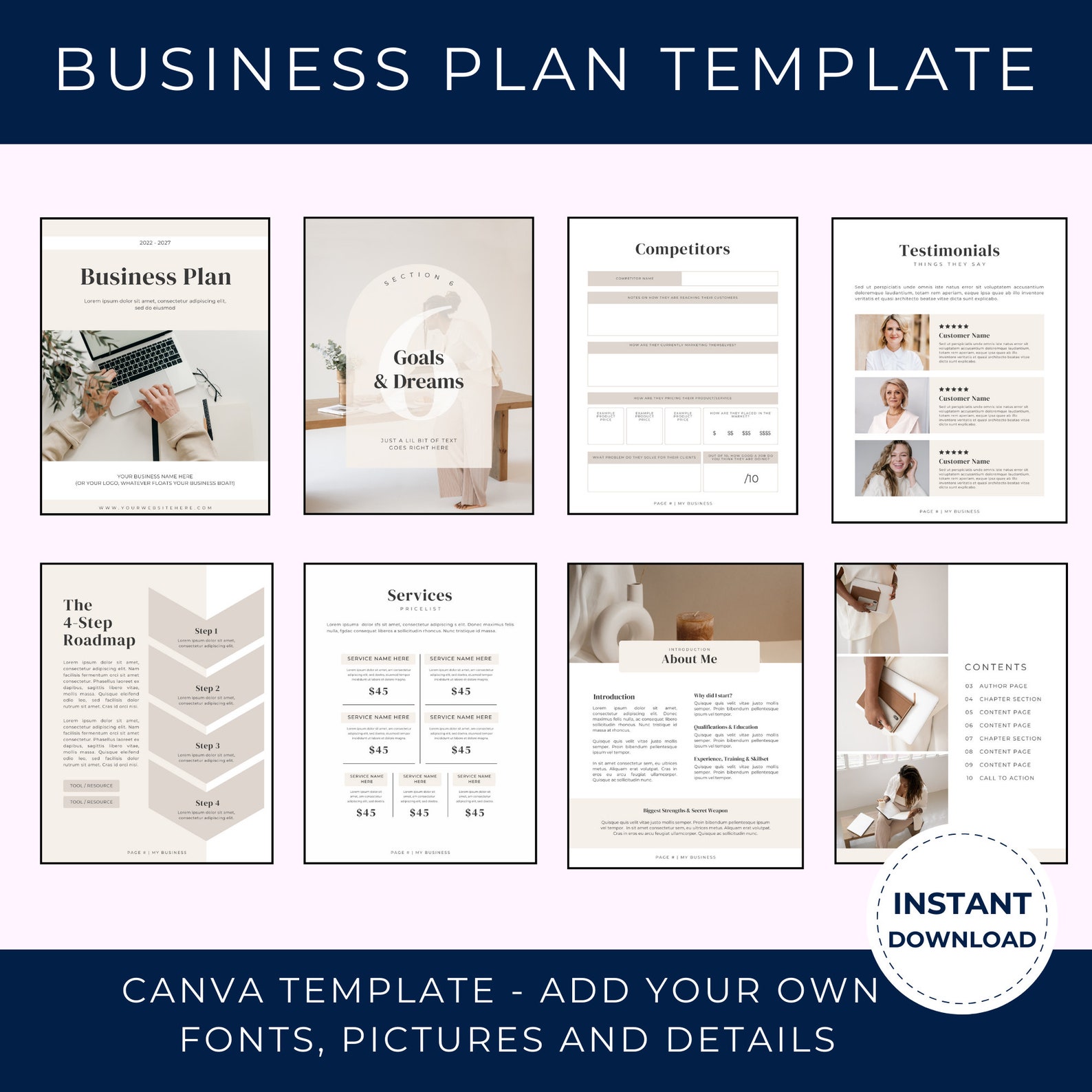 Small Business Plan Template | Small Business Planner Printable | Start ...