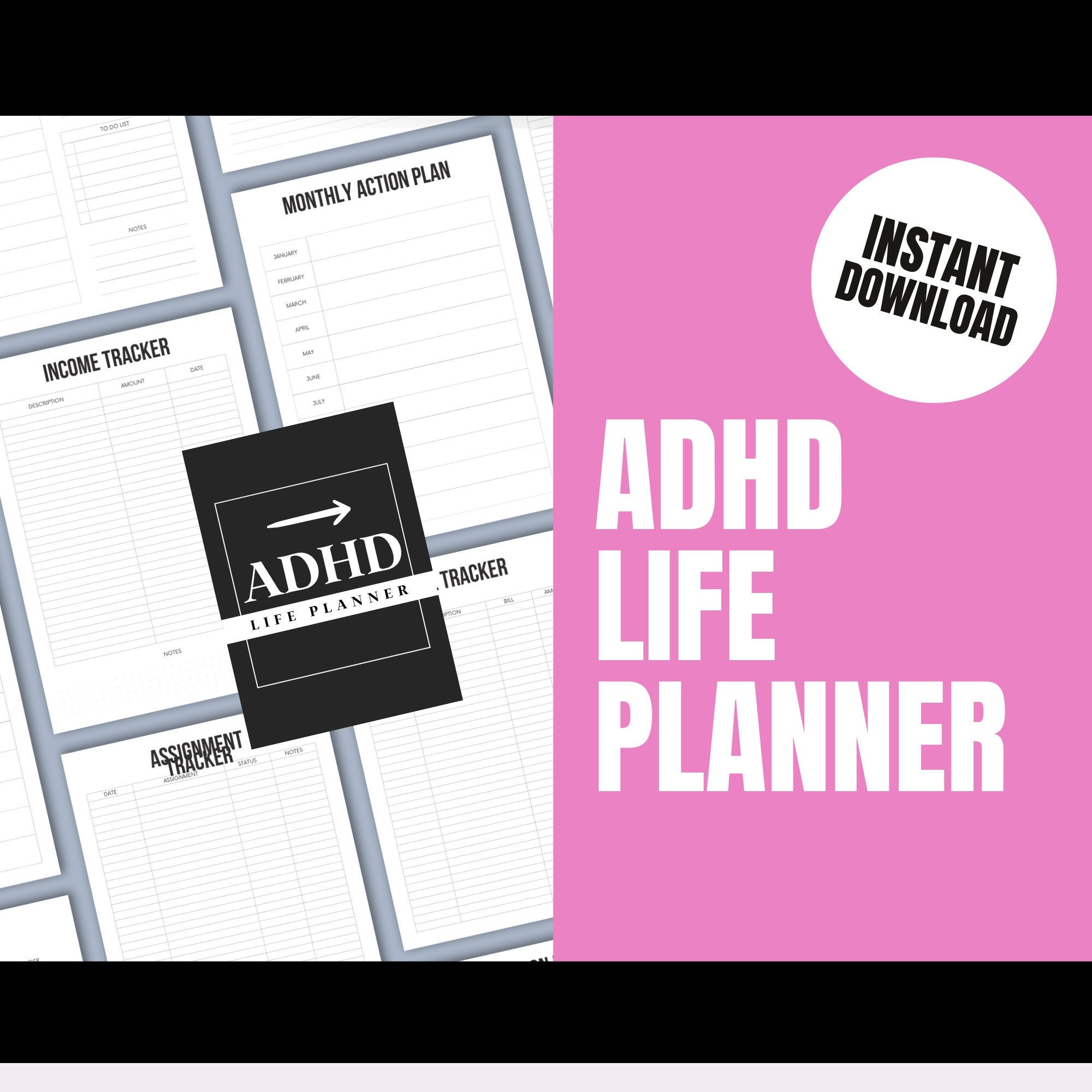 Adhd Planner Self Care & Growth Mindset Pages. Science Based. 2023 ...