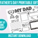 Happy Father's Day Coloring Sheet, Printable, All About Dad Fill in ...