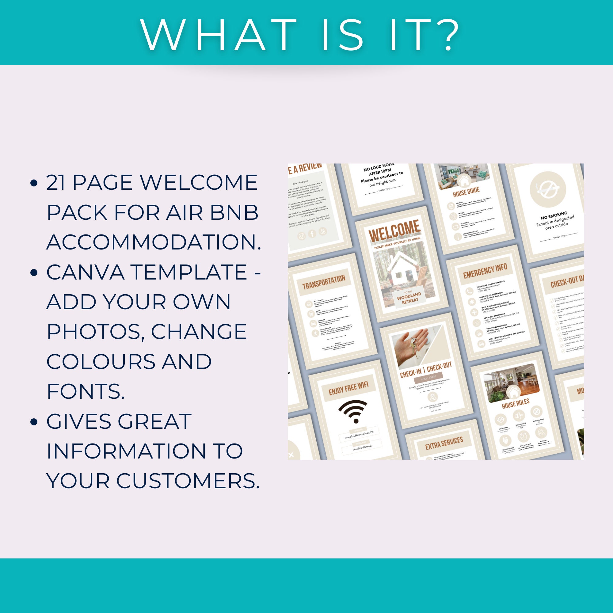 Airbnb Welcome Book Template | Airbnb Host Bundle | Vacation Rental ...